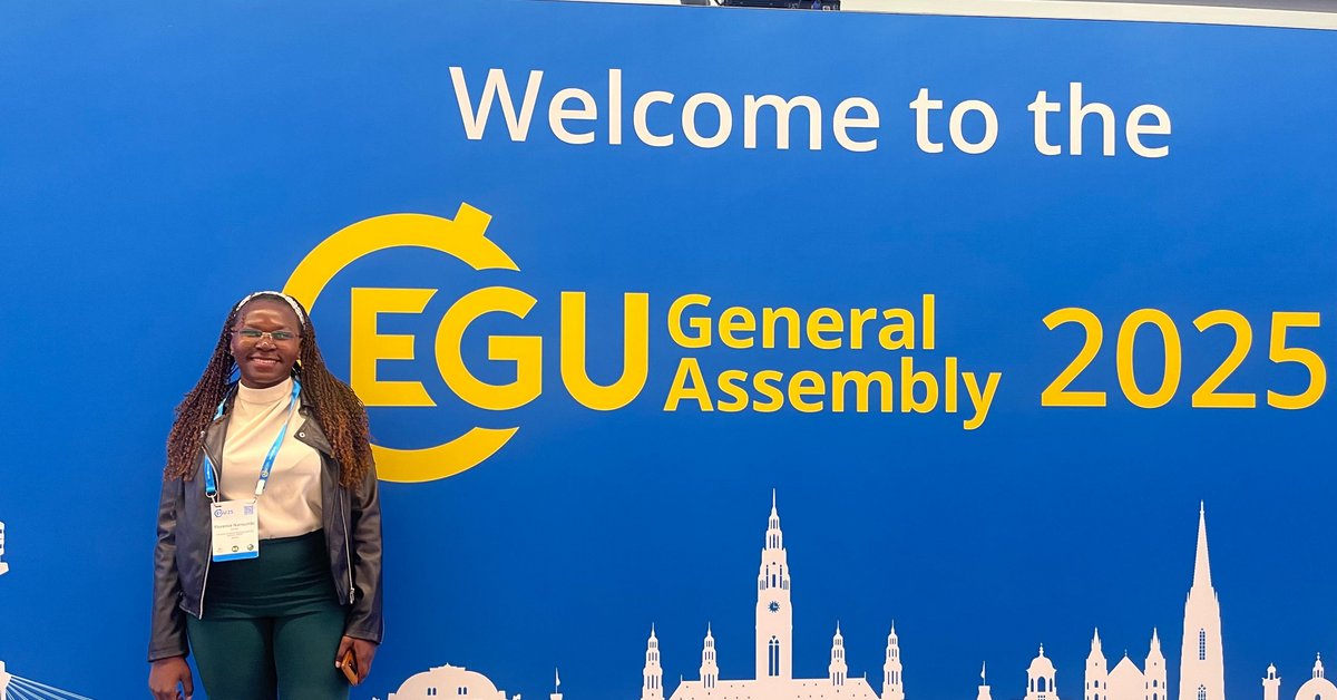 Florence Nansumbi presents research at the EGU General Assembly 2025 in Vienna
